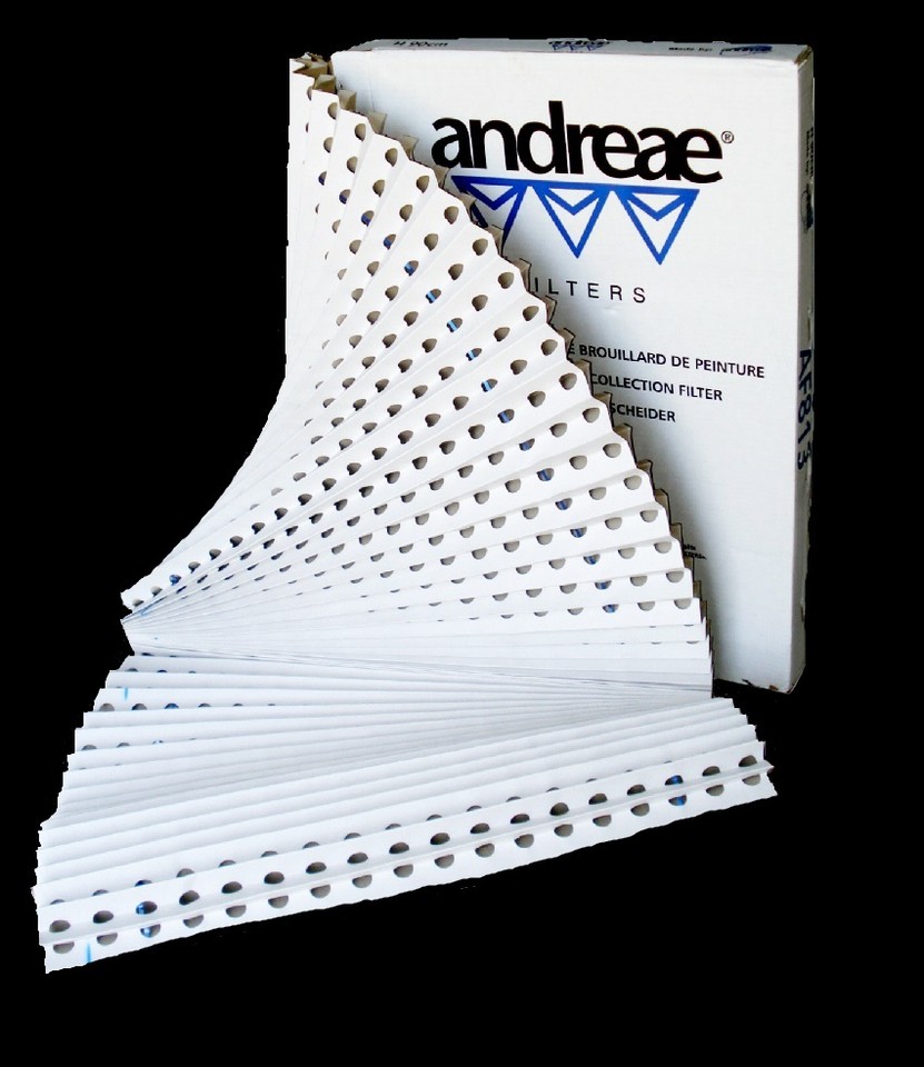 Andreae Spray Booth Filter Concertina With Scrim AF923 High Holding ...