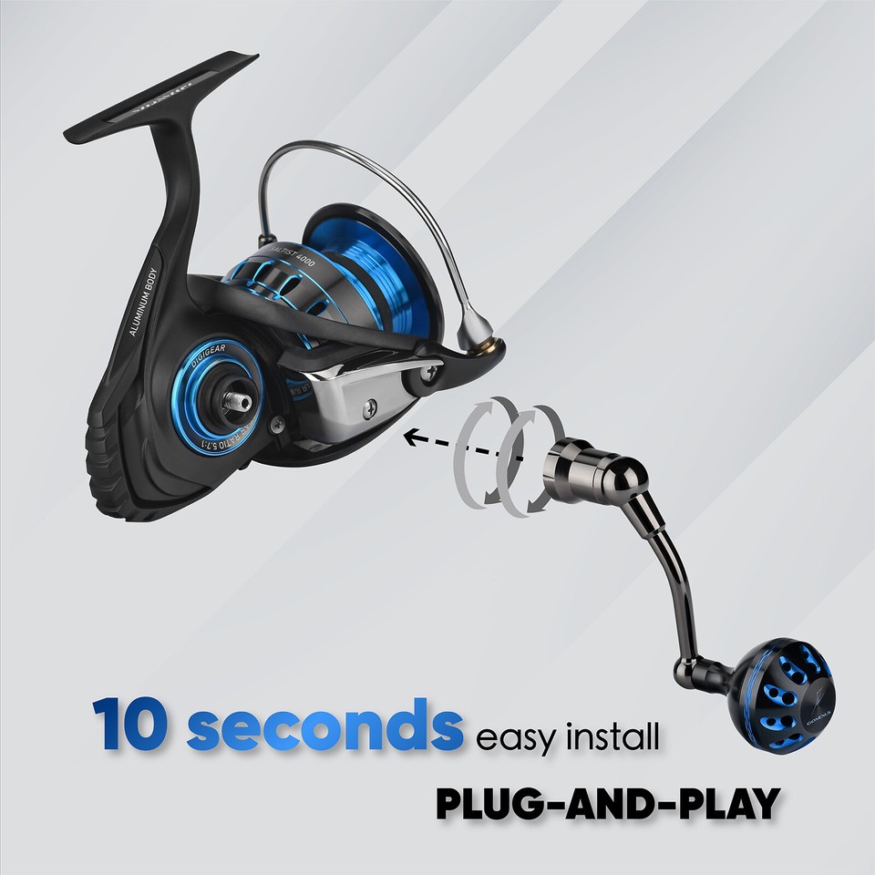 Gomexus Power Handle For Daiwa 16 Saltist 3500 4000 Saltist MQ 6000 ...