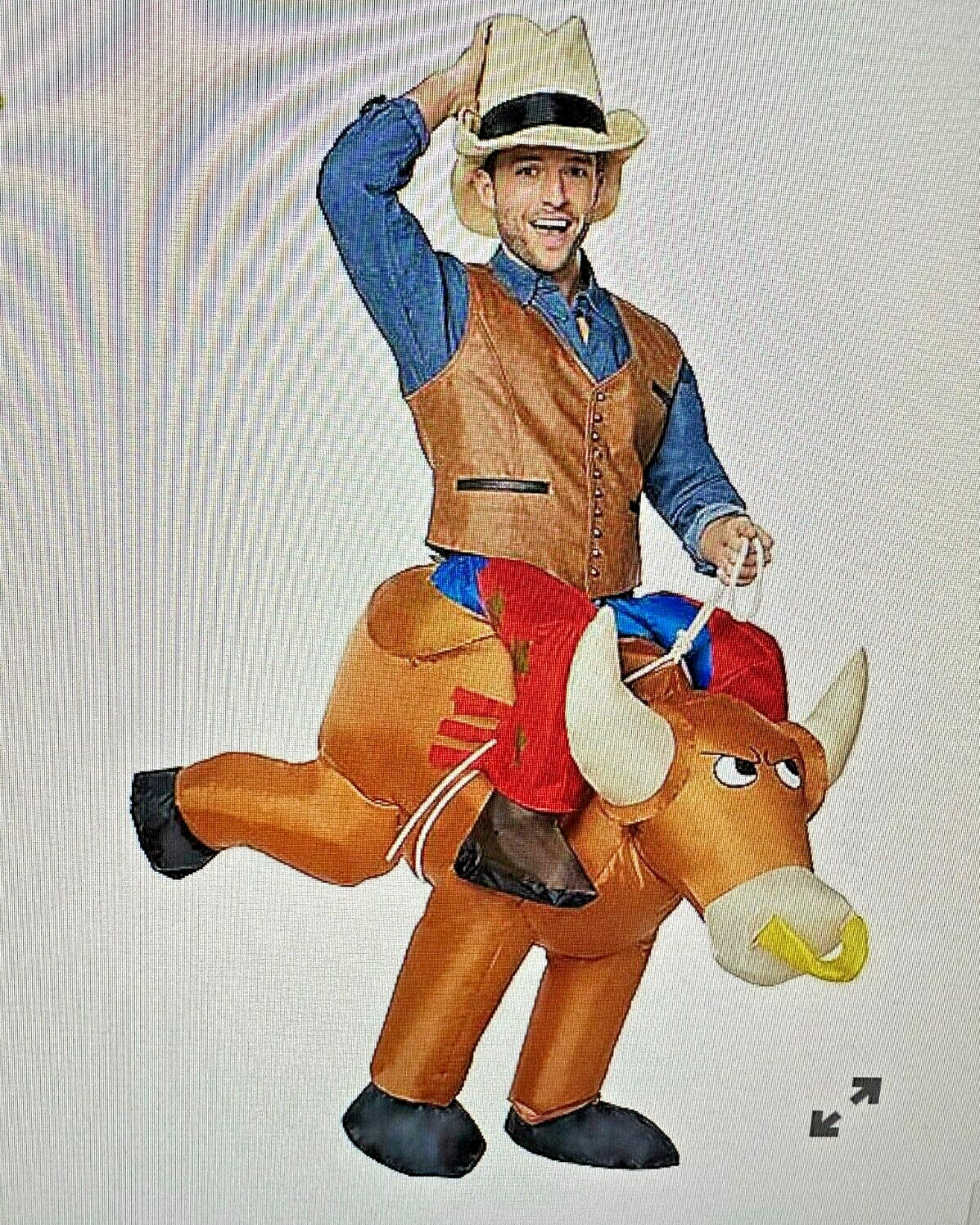 Spirit Halloween Adult Bull Rider Inflatable Costume … - Gem