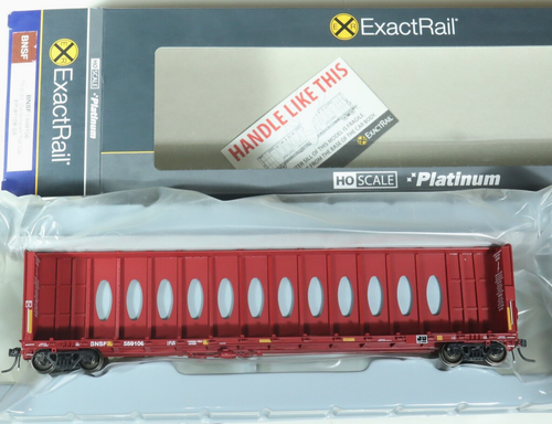 ExactRail BNSF Thrall 63' Centerbeam Flat Cr #BNSF559106-Ho Platinum#EP ...