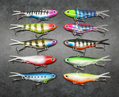 Soft Plastic Vibe Lures x10, 95mm, Vib Vibes Blade trazo transam ...