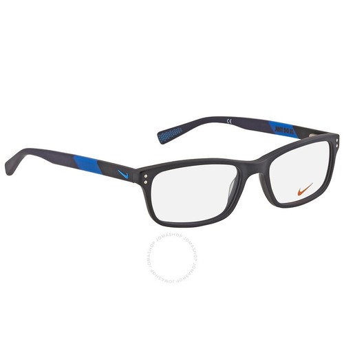 Nike 7237 011 Black Rectangle Blue Eyeglasses Frame 52-17 140 | eBay