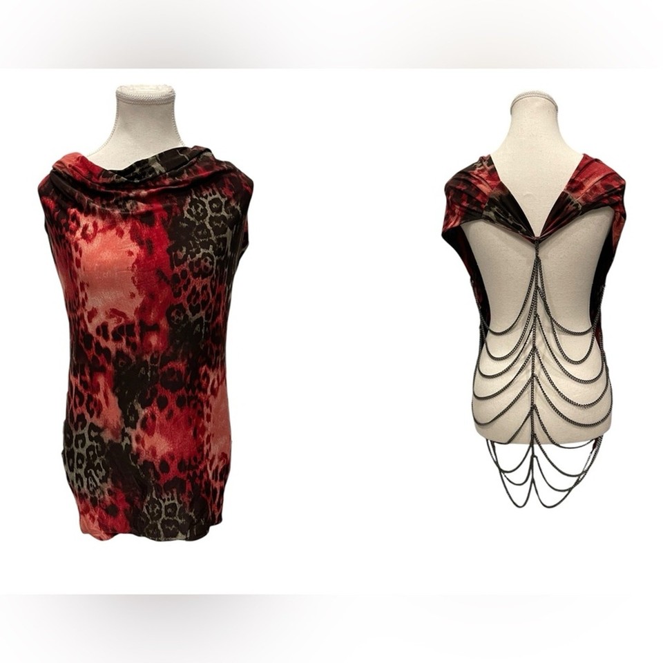 Savee couture chained backless Women blouse M | eBay