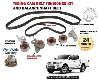 FOR MITSUBISHI L200 BARBARIAN 2.5 DID 2006-> TIMING CAM BELT + BALANCE ...