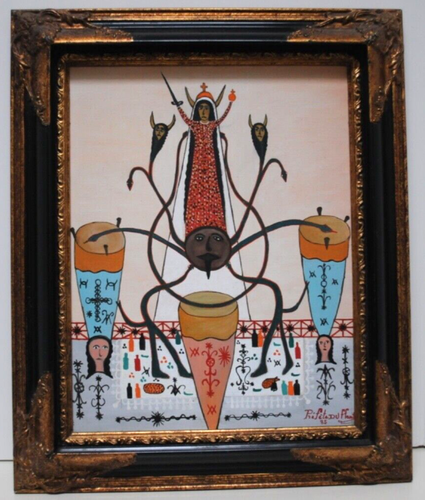 Prefete Duffaut "Summoning The Gods" original Haitian painting on ...