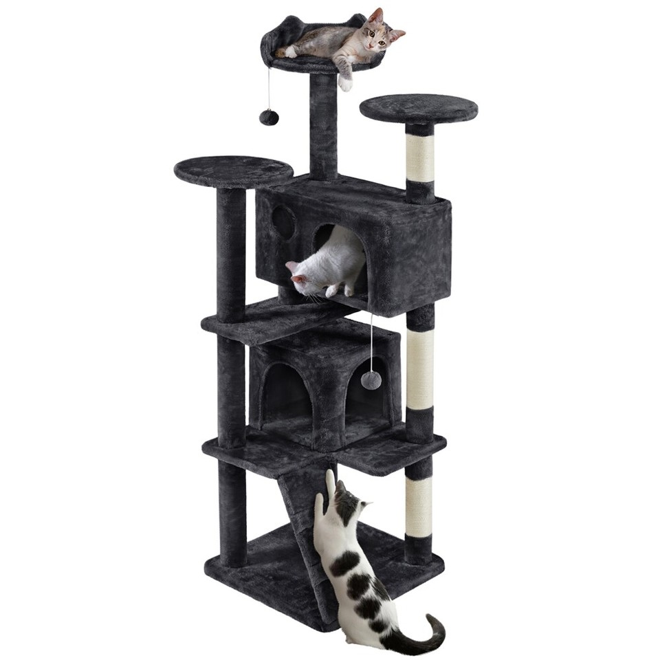 70in Multilevel Cat Tree Large Cat Towers Pet Play Activity Centers for ...