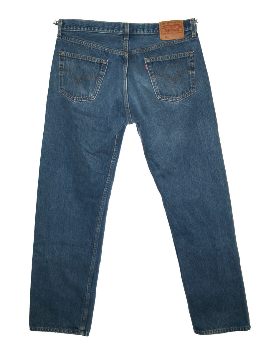 LEVI'S 2001 VINTAGE 501 CLASSIC MEDIUM BLUE DENIM JEANS W36 LEVI'S 2001 VINTAGE 501 CLASSIC MEDIUM BLUE DENIM JEANS W36