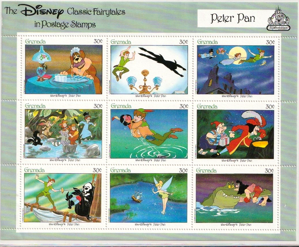 Disney's Classic Fairy Tales - Peter Pan, Mint , NH Sheet of 9 | eBay