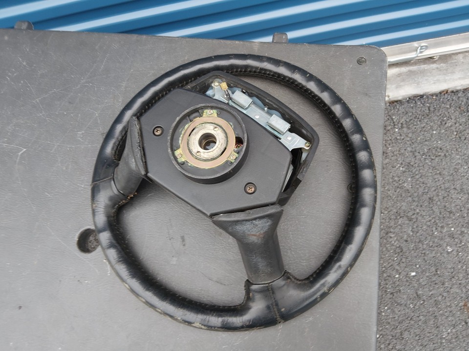 85-89 Toyota MR2 Steering Wheel - Black Leather Wrap - AW11 MK1a MK1 ...