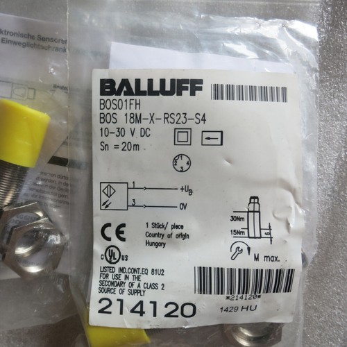 one NEW Balluff photoelectric switch BOS 18M-X-RS23-S4 spot stock | eBay