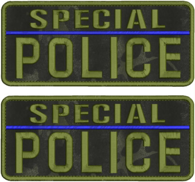 Special Police 2 Embroidery Patch 4x10'' Velcr@ On Back Od gree N Black ...