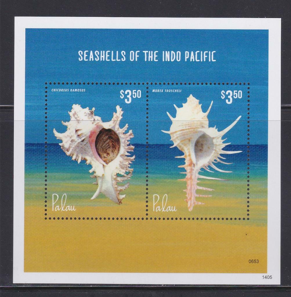 SS09 - SEA SHELLS MARINE LIFE STAMPS PALAU 2014 SHELLS OF INDO PACIFIC ...