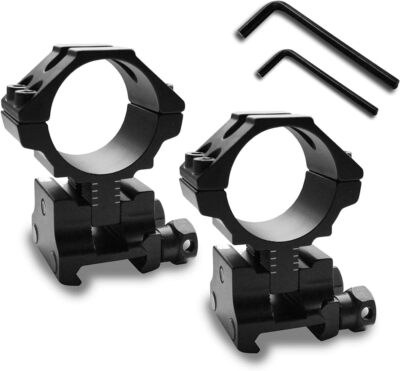 2Pcs Precision Adjustable Height Dovetail Scope Rings 25.4mm/30mm Base ...