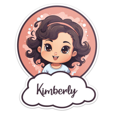 Brunet Baby Girl Kimberly Name Car Bumper Sticker Vinyl Decal | eBay