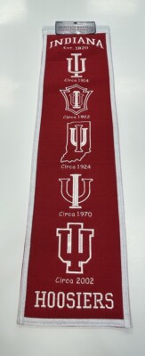 Indiana Hoosiers NCAA Winning Streak Embroidered Heritage Banner! | eBay