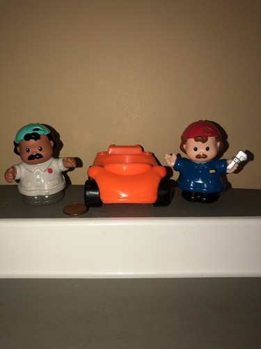Fisher Price Little People Mechanics Orange Car Lot | eBay