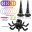 16pcs Party Halloween PInflatable Spiders Witch Hat Ring Toss Toys Game ...