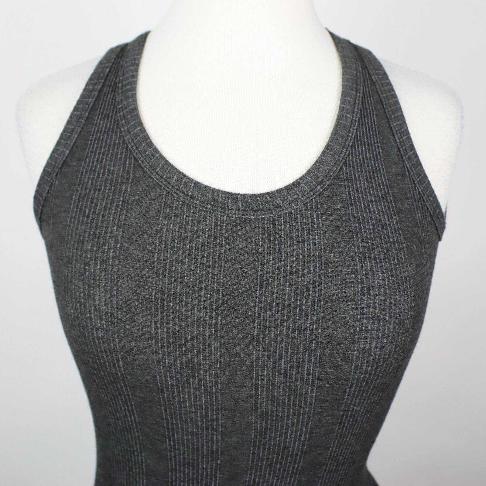 Athleta Tank Top ribbed charcoal Gray M Medium work out gym Get in ...