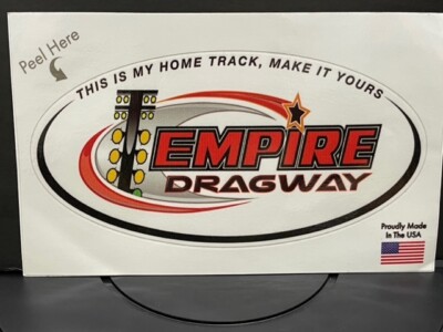 VRHTF NHRA VINTAGE EMPIRE DRAGWAY DIE CUT STICKER 8" X 4" | eBay