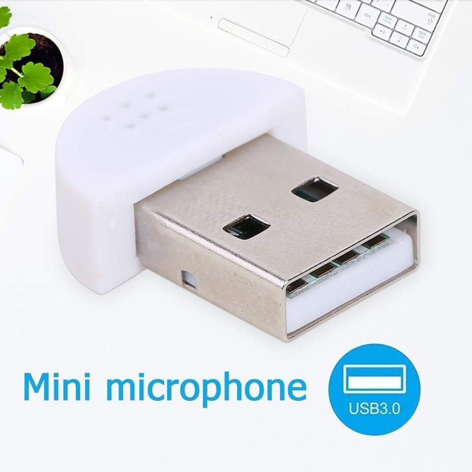 Mini USB Microphone MIC Audio Adapter Direct Connect for PC (White) | eBay