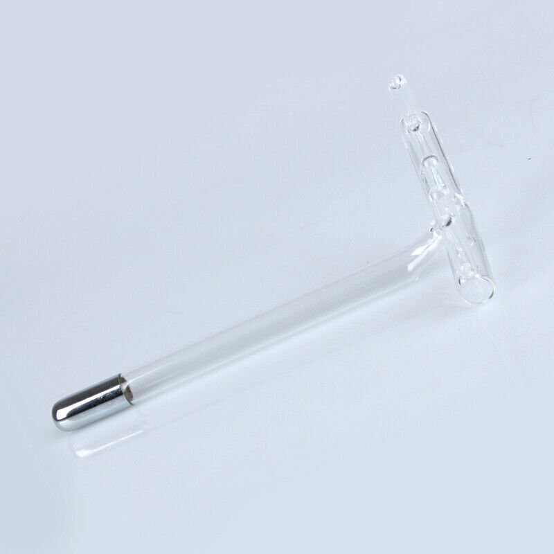High Frequency Rake Electrode Wand Glass Tube Violet Orange Facial Skin ...