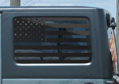Usa Flag Decals for Rear windows of Jeep Wrangler JKU - Vinyl Decal ...