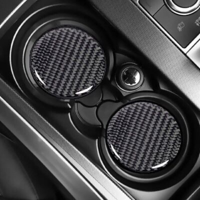 2X Carbon FIber Cup Holder Water Coaster Cup Mat Pad for Lexus Car ...