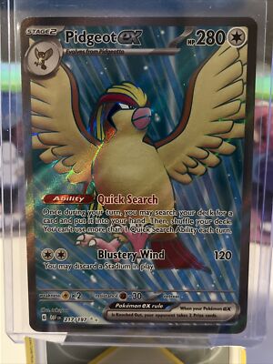 Pidgeot EX 217/197 Full Art NM/M Obsidian Flames Pokemon Card | eBay