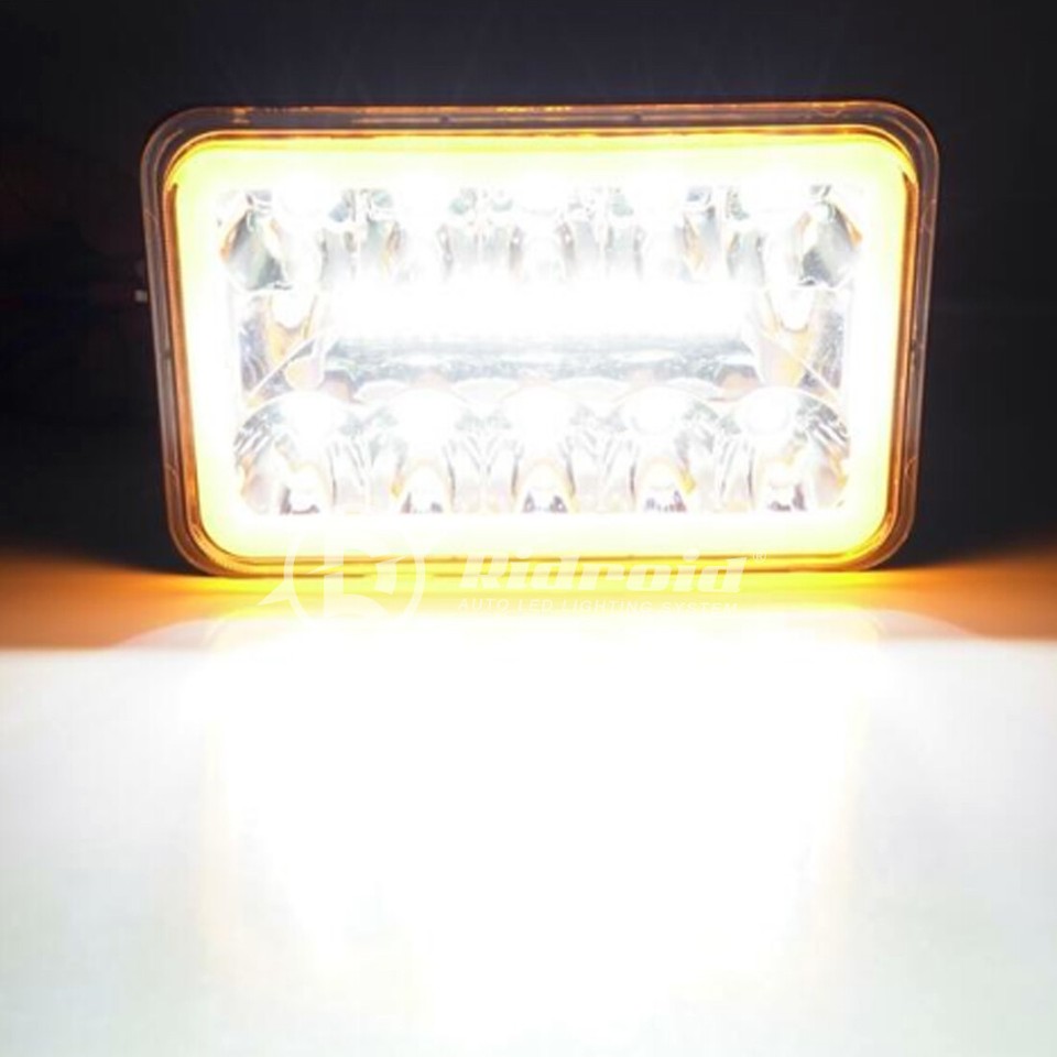 Halo Reflector 4x6" inch LED Headlight Hi/Lo Beam H4 For YAMAHA TW200 ...