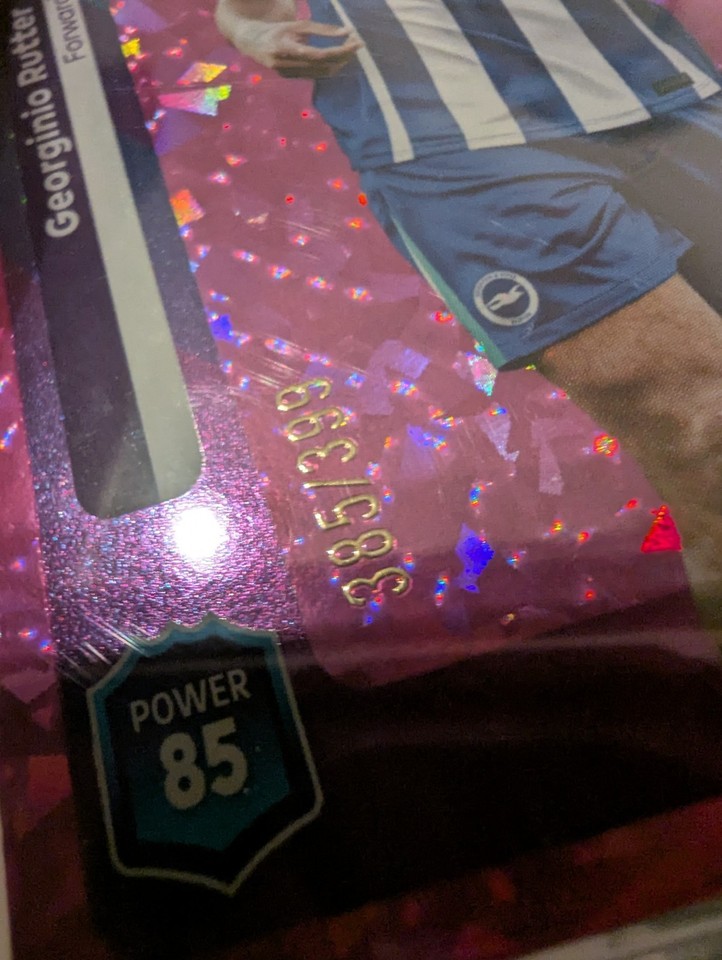 Georginio Rutter Brighton Pink Mini Diamond /399 Topps Premier League ...