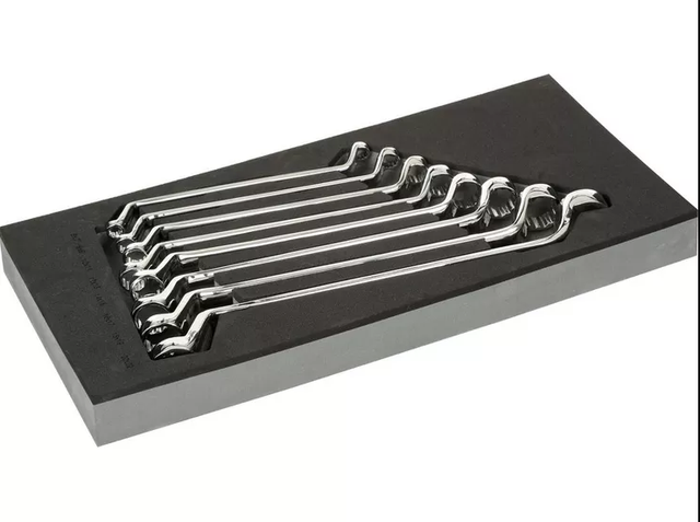 Halfords Advanced 8 Piece Offset Swan Neck Spanner Wrench Set in ...