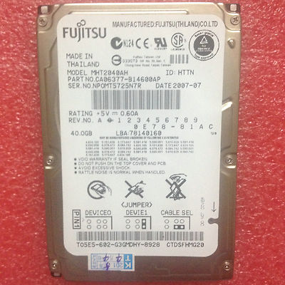 Fujitsu 40 GB 5400 RPM 8M 2.5" IDE PATA MHT2040AH HDD For Laptop Hard ...