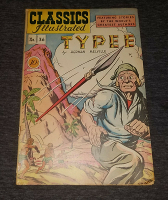 Classics Illustrated #36 TYPEE HRN36 Original (O) 1st Print G/VG 3.0 1947 | eBay