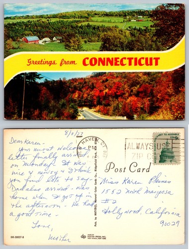 Connecticut CT Greetings From Scenic Countryside Autumn Foliage ...