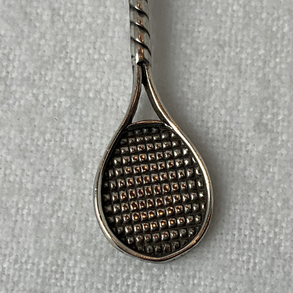 Vintage Silver Tennis Racket Charm Pendant Signed Sterling | eBay