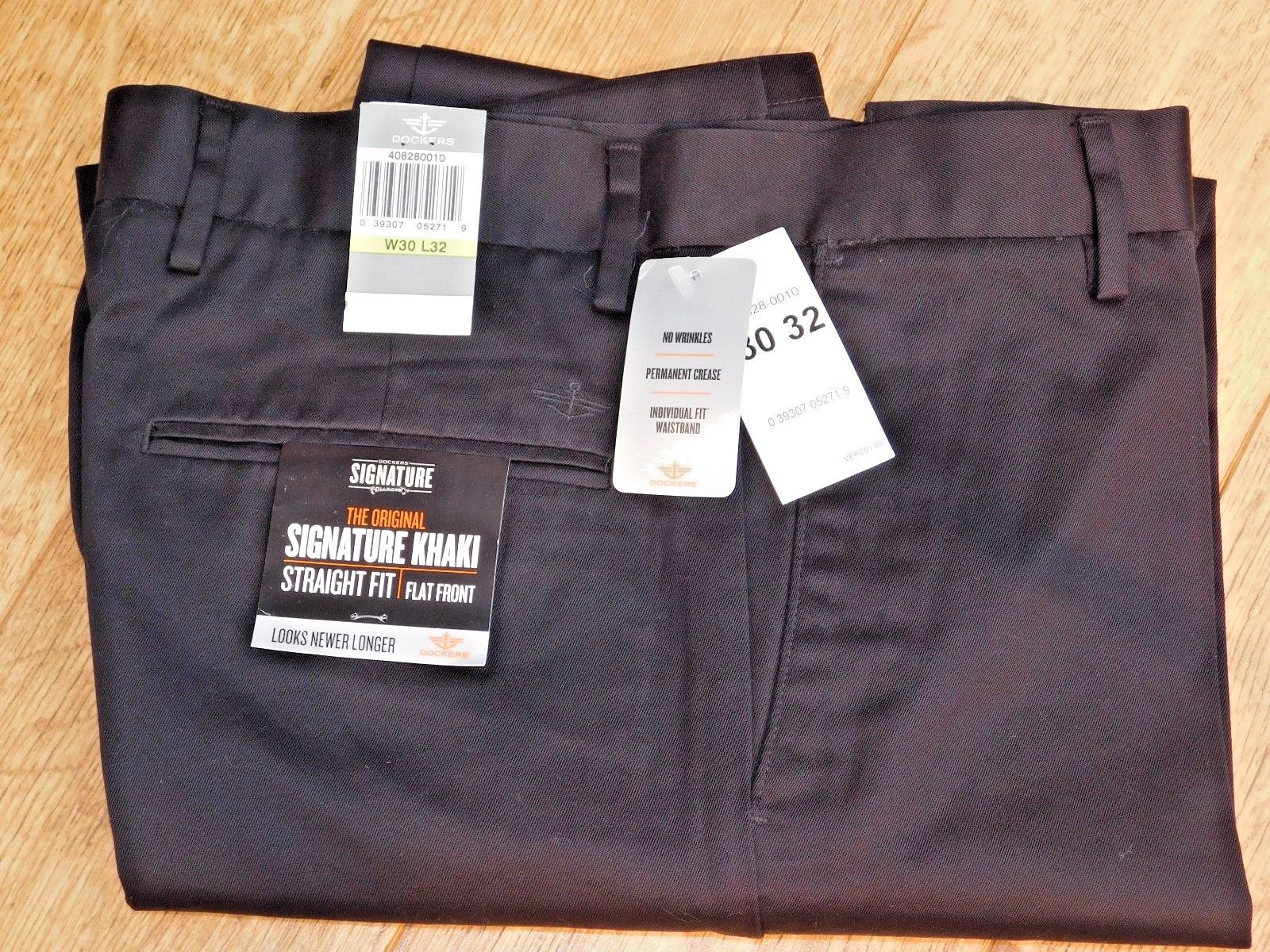 MENS LEVI DOCKERS SIGNATURE KHAKI STRAIGHT FIT D2 FLAT FRONT CLEAN ...