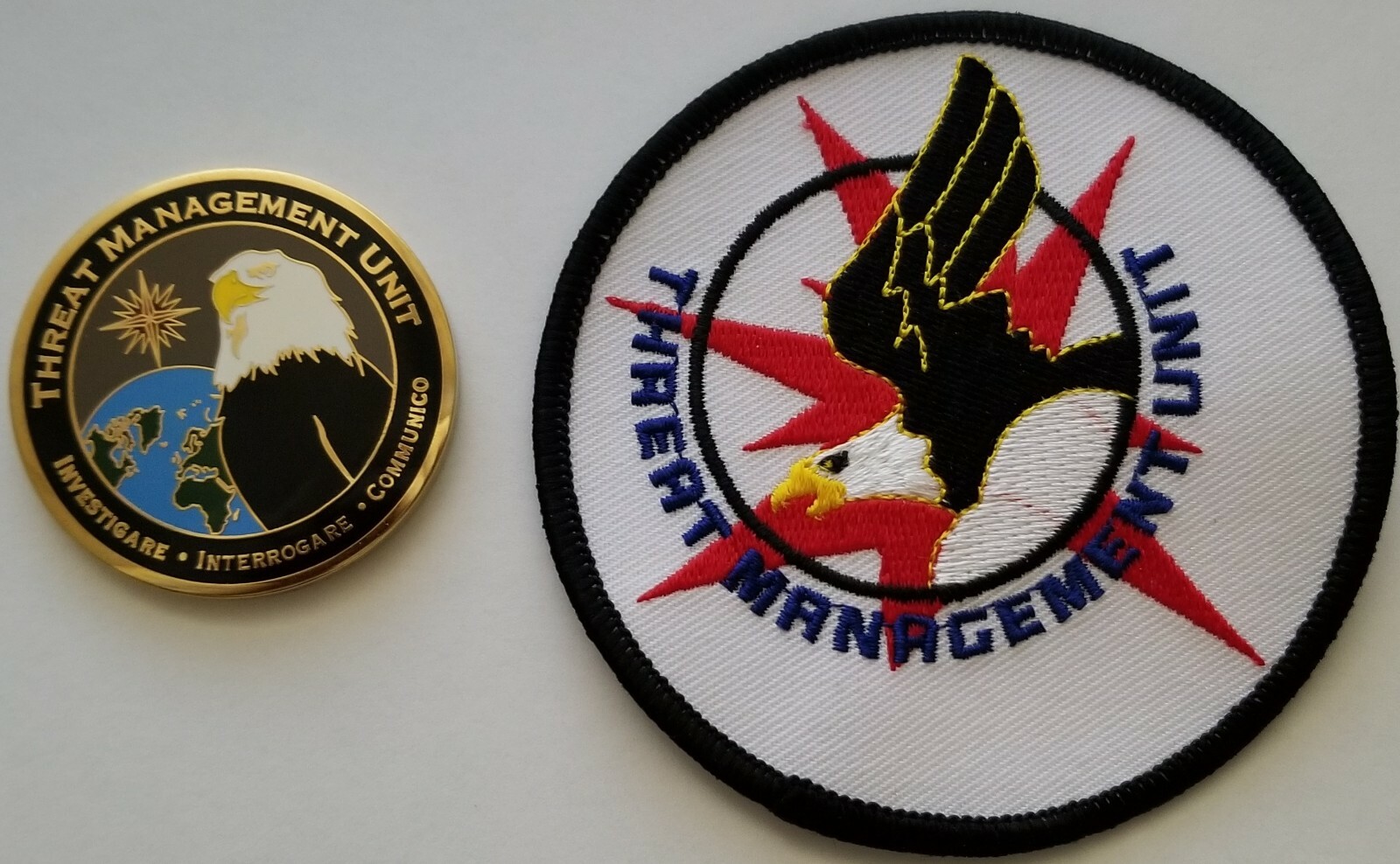 LOT of 2 COIN & PATCH AUTHENTIC CIA Central Intelligence Agency THREAT ...