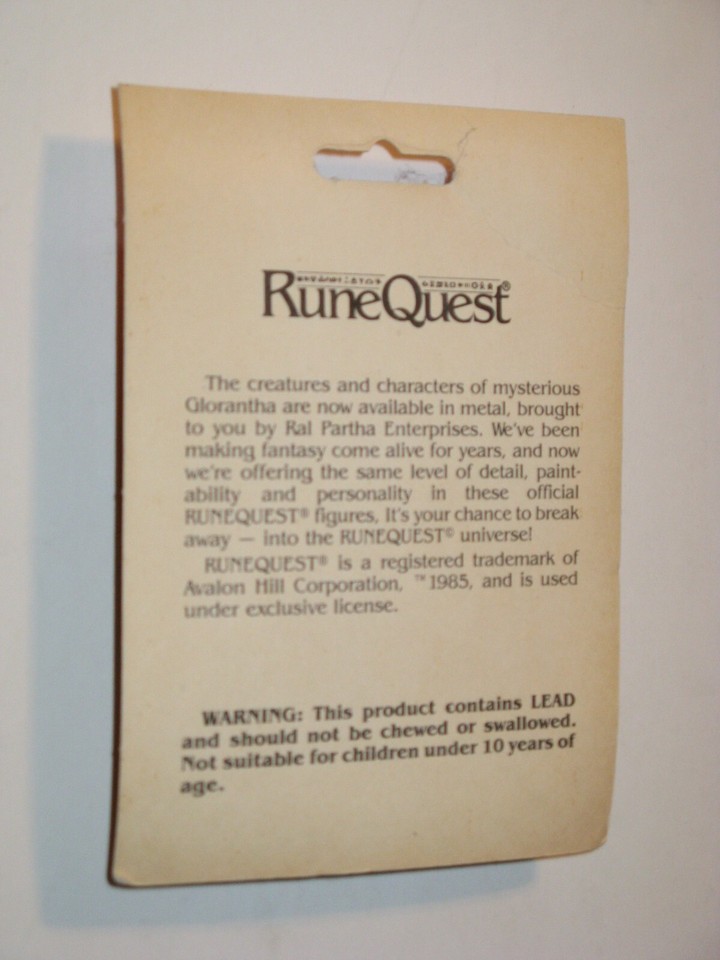RuneQuest 18-002 Broo NIP blister Ral Partha metal miniatures D&D rpg ...