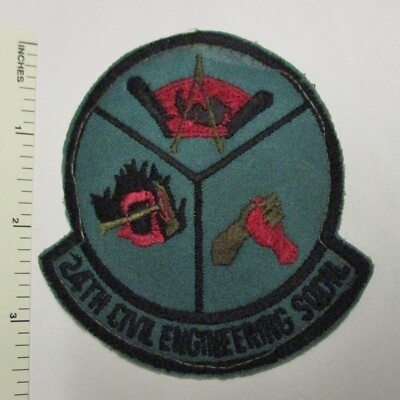 US AIR FORCE 24th CES CIVIL ENGINEERING SQUADRON PATCH Subdued Original ...