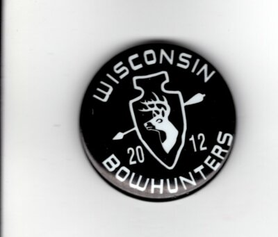 2012 WISCONSIN BOWHUNTERS PIN BADGE PINBACK - MICHIGAN DEER BEAR ...