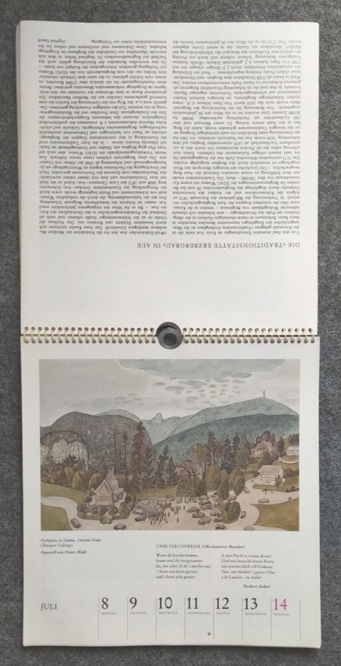 Kalender 1991 Sächsische Gebirgsheimat Oberlausitzer Kunstverlag | eBay