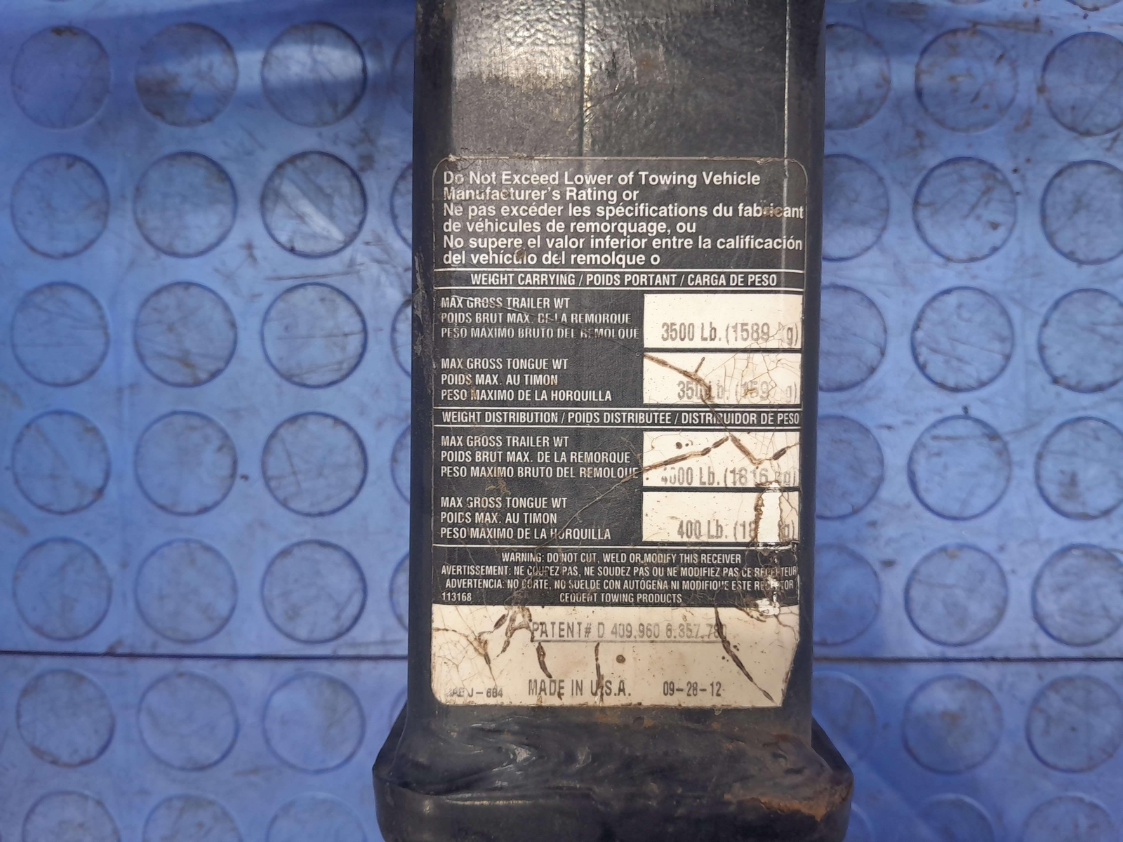 2007-2018 Jeep Wrangler JK Trailer Hitch Receiver Genuine OEM Part ...