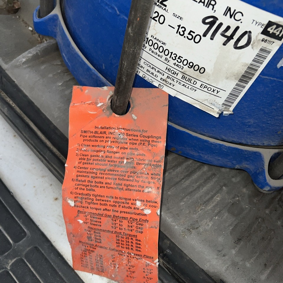 SMITH-BLAIR 441 Pipe Transition Coupling 12" SIZE 13.20-13.50 OD Type ...