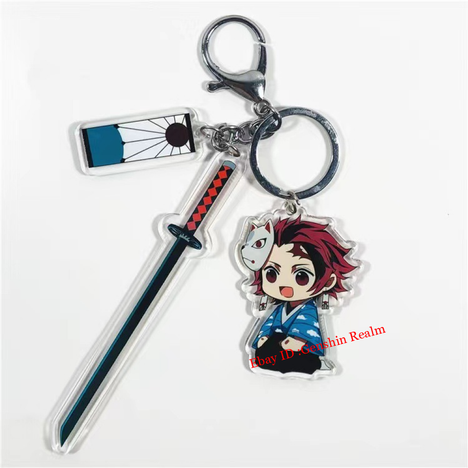 Anime Demon Slayer Nichirin Sword Acrylic Keychain Backpack Pendant ...