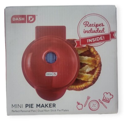 Dash Mini Pie Maker Red Non-Stick With Dough Cutter New | eBay