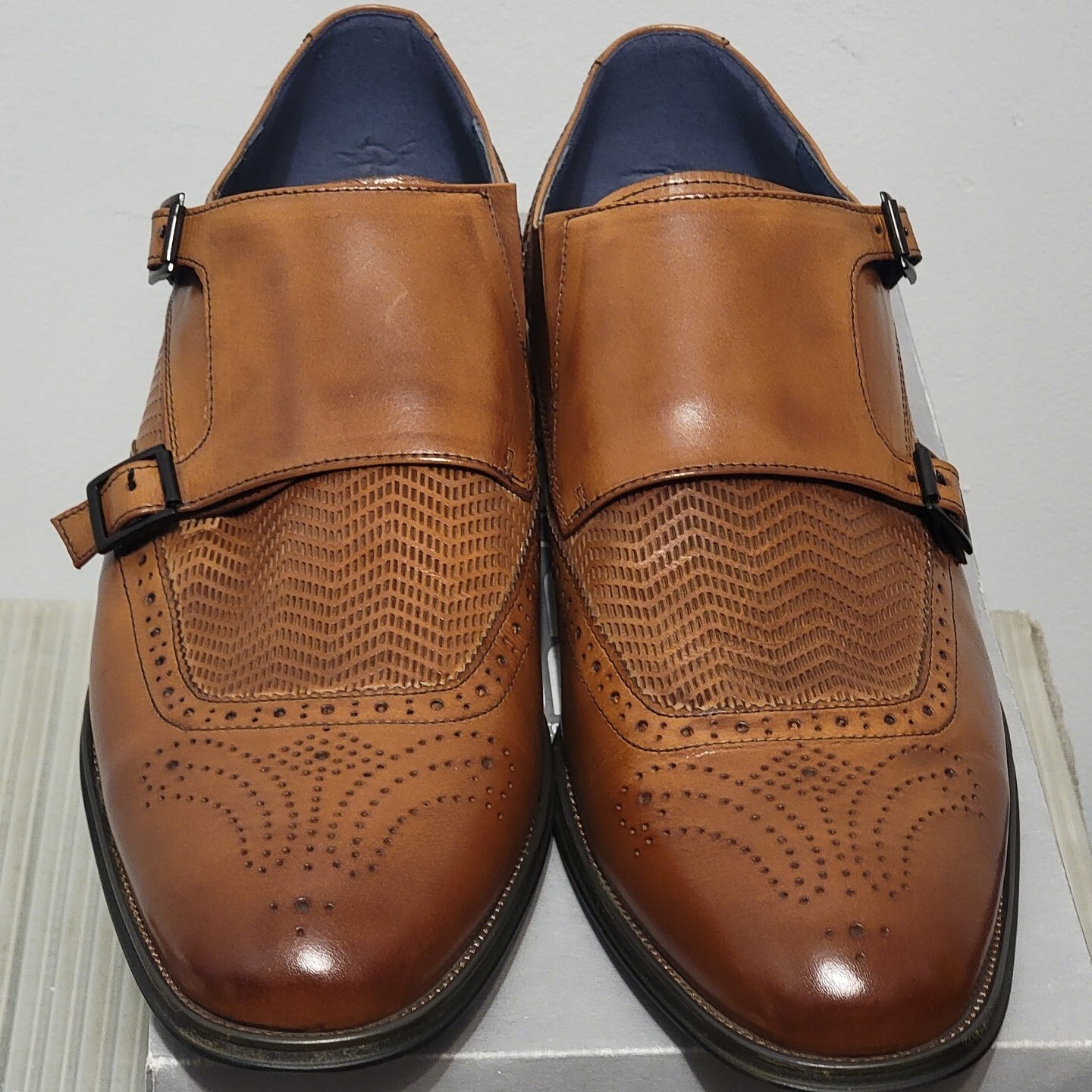 Stacy Adams Mabry Wingtip Double Monk Strap Shoes Leather 12M NEW Rare ...