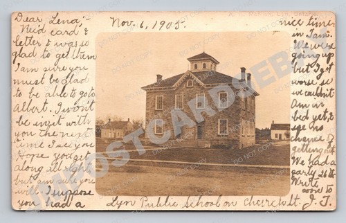 Lyn Ontario RPPC Public School 1905 Leeds County | eBay