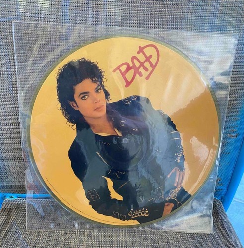 Michael Jackson "BAD" Vinyl Record Album-Clear sleeve cover-Pre-Owned ...