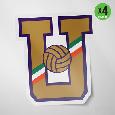 Universidad Pumas Retro Mexico 4 Pack Sticker Vinyl Decal Calcomania ...