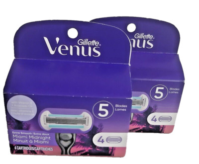 Gillette Venus Extra Smooth/Extra Doux Miami Midnight with vitamin E 8 ...
